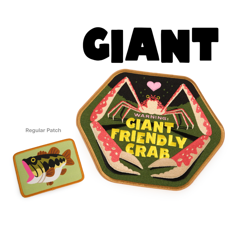 Giant Friendly Crab - GIANT PATCH – The Beast Is Back Inc