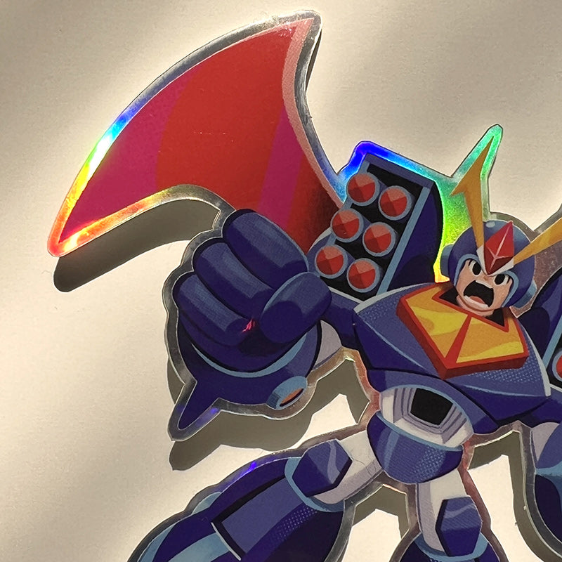Hyper Mega Man - Holographic Sticker – The Beast Is Back Inc