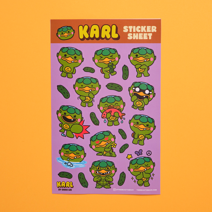 Karl - Sticker Sheet – The Beast Is Back Inc