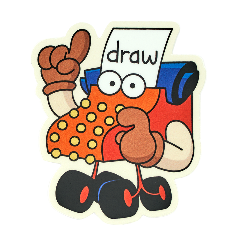 "draw" Typewriter - Sticker – The Beast Is Back Inc
