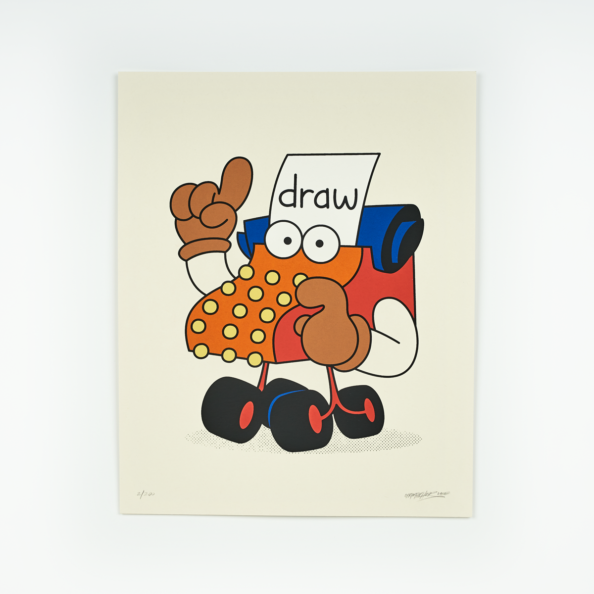draw (Typewriter) - Screen Print – The Beast Is Back Inc